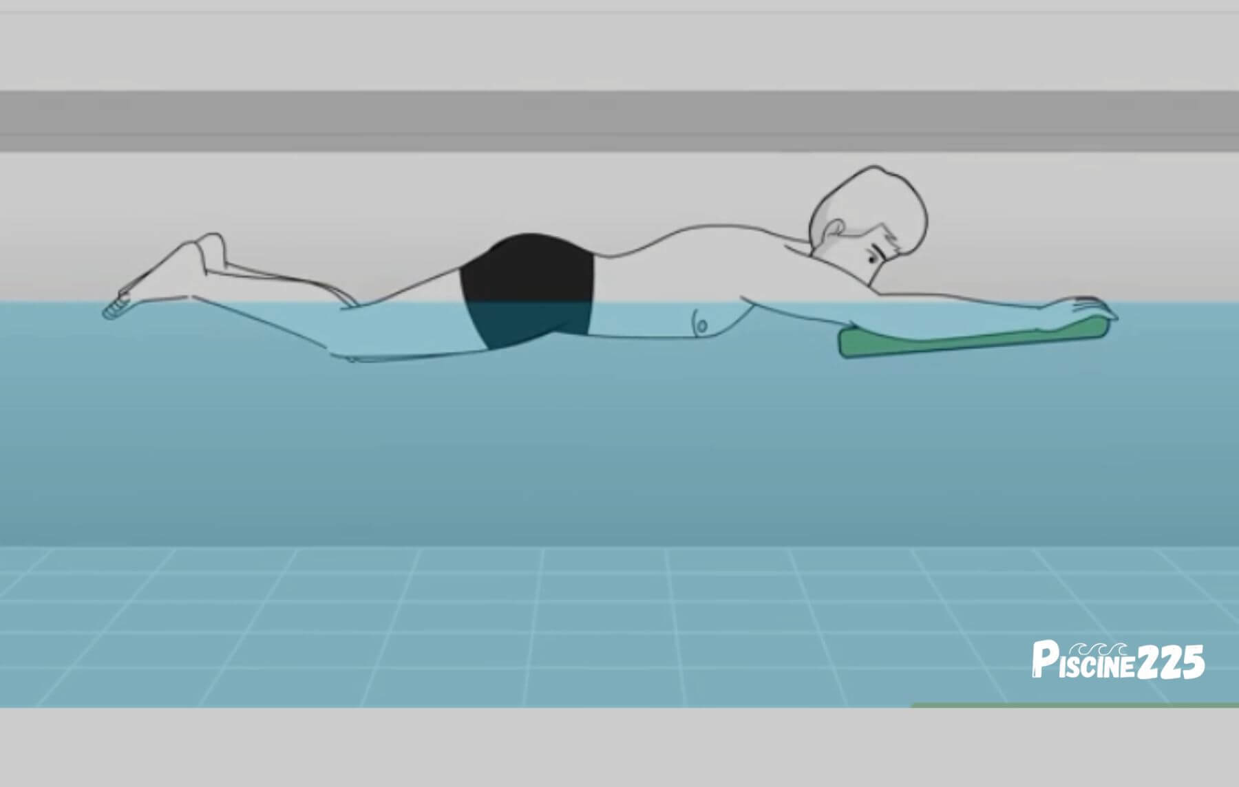 Comment faire flotter les jambes avec la planche en natation ? - piscine225